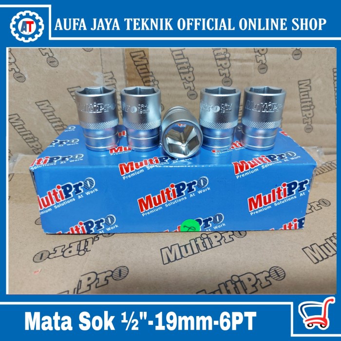 Jual multipro mata kunci sok 19mm 6pt/hand socket 1/2DR 6pt 19mm ...