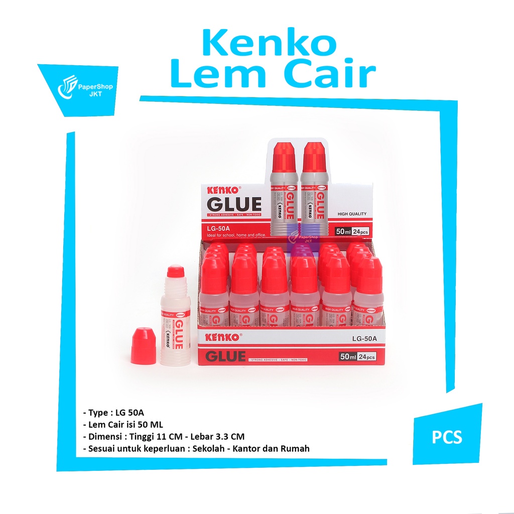 Jual KENKO - Liquid Glue - Lem Cair LG - 50A - Pcs | Shopee Indonesia