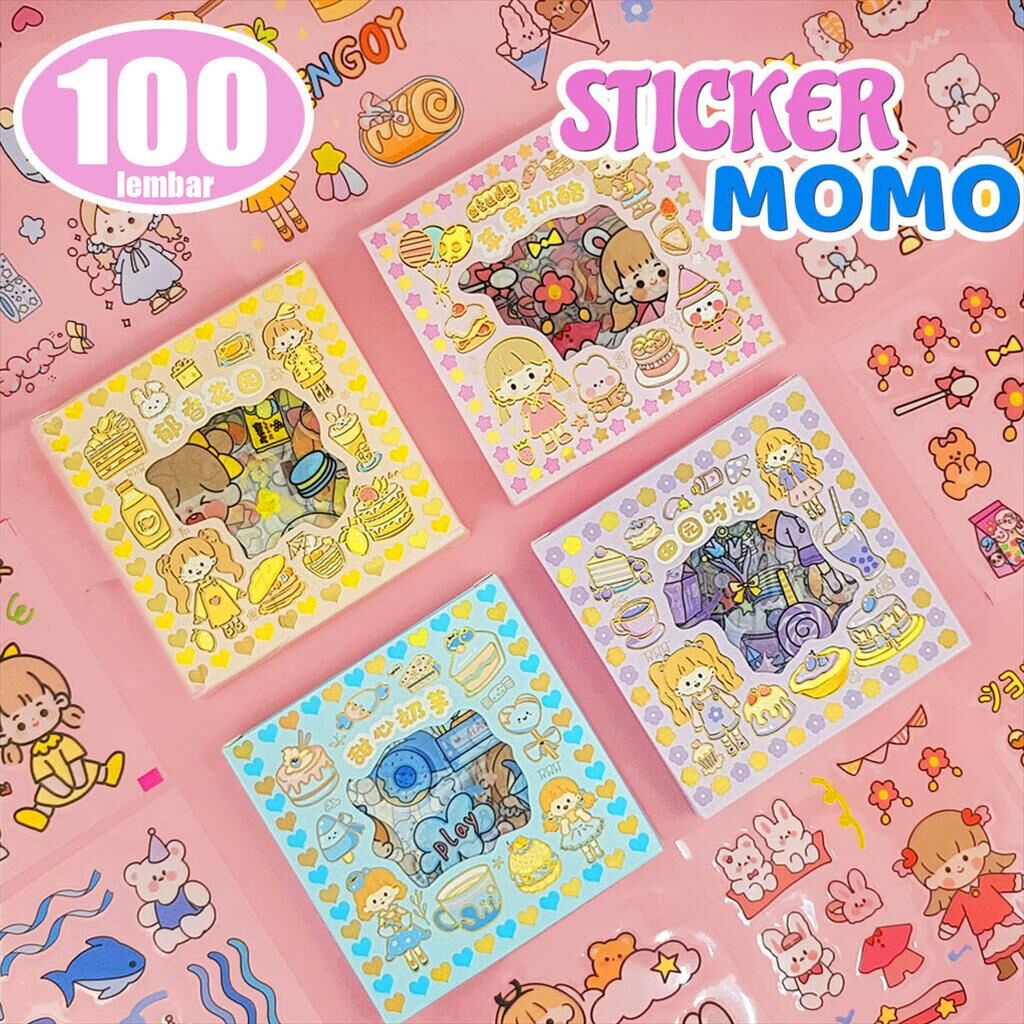 Jual AL STIKER MOMO VIRAL STICKER BOX KECIL ISI 100 PCS VARIAN TERBARU ...