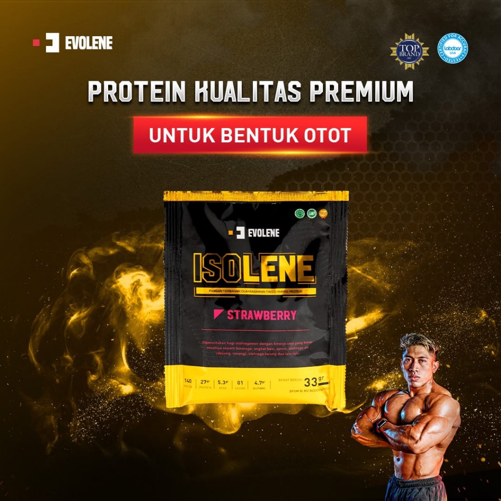 Jual Isolene Evolene Sachet - Suplement Workout Gainer - Whey Protein ...