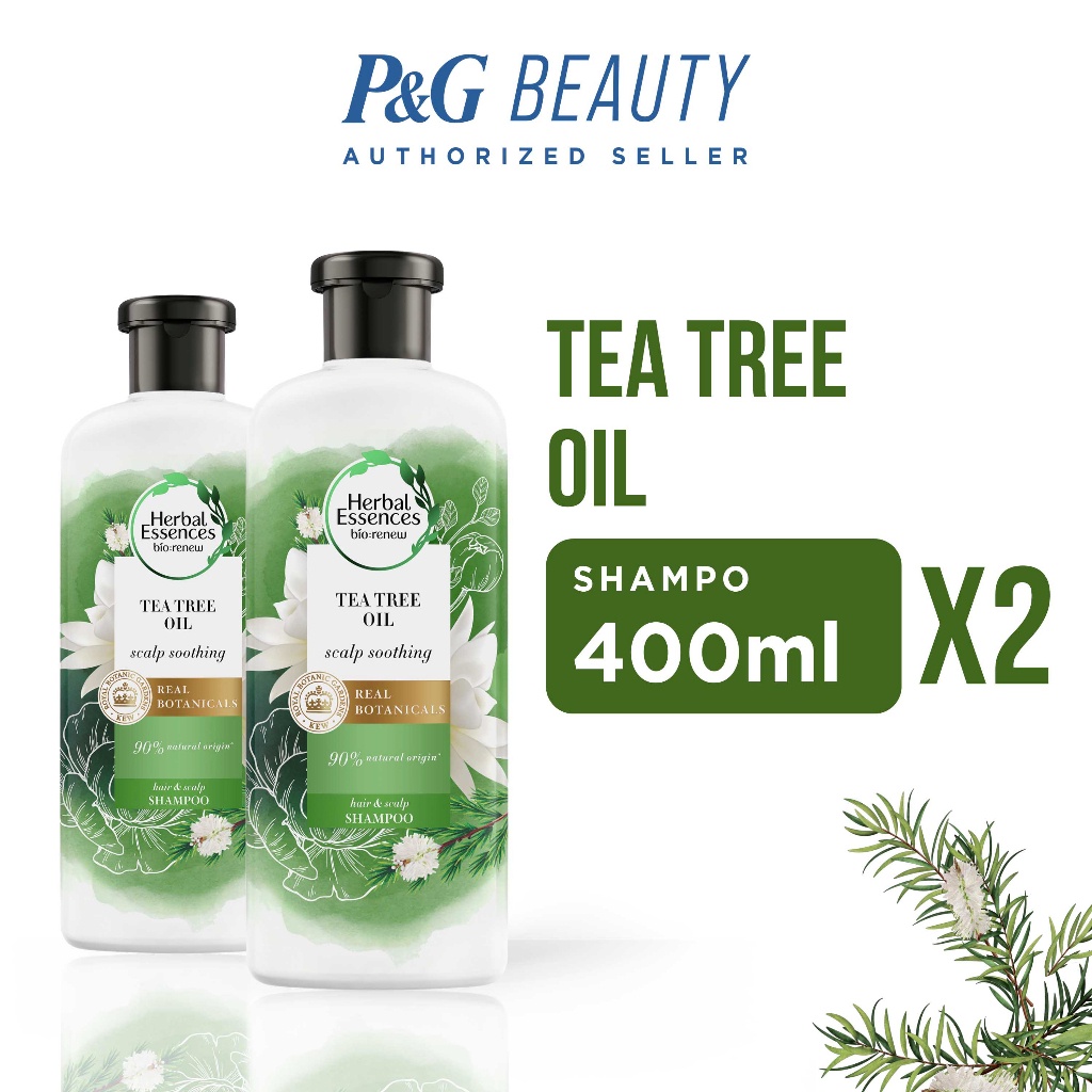 Jual Herbal Essences Tea Tree Oil 400ml Shampoo X2 | Shopee Indonesia