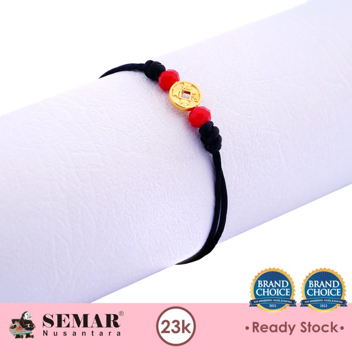 Jual Gelang Emas Tali Money Coin Gold 23K Semar Nusantara | Shopee ...