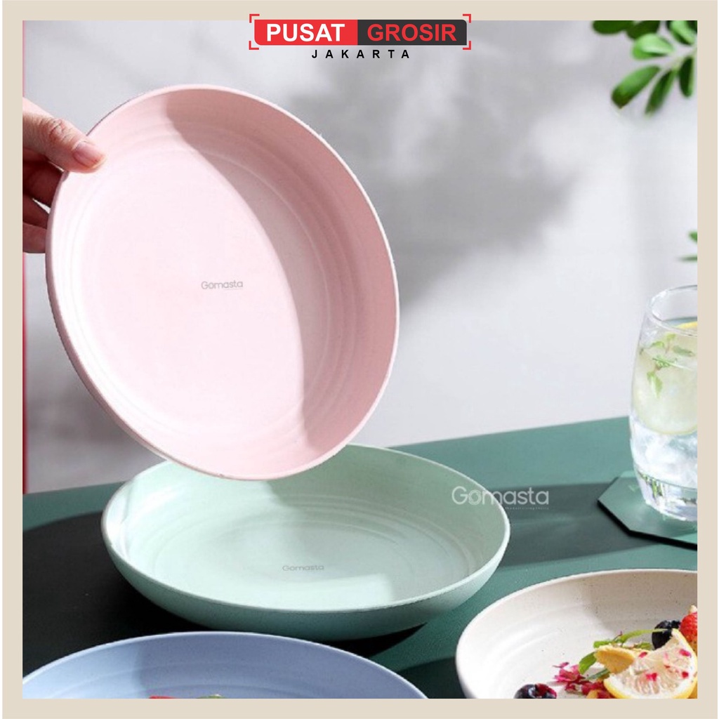 Jual GO-P01 Dinner Plate Piring Bulat 20x3.2cm Piring Makan Piring ...