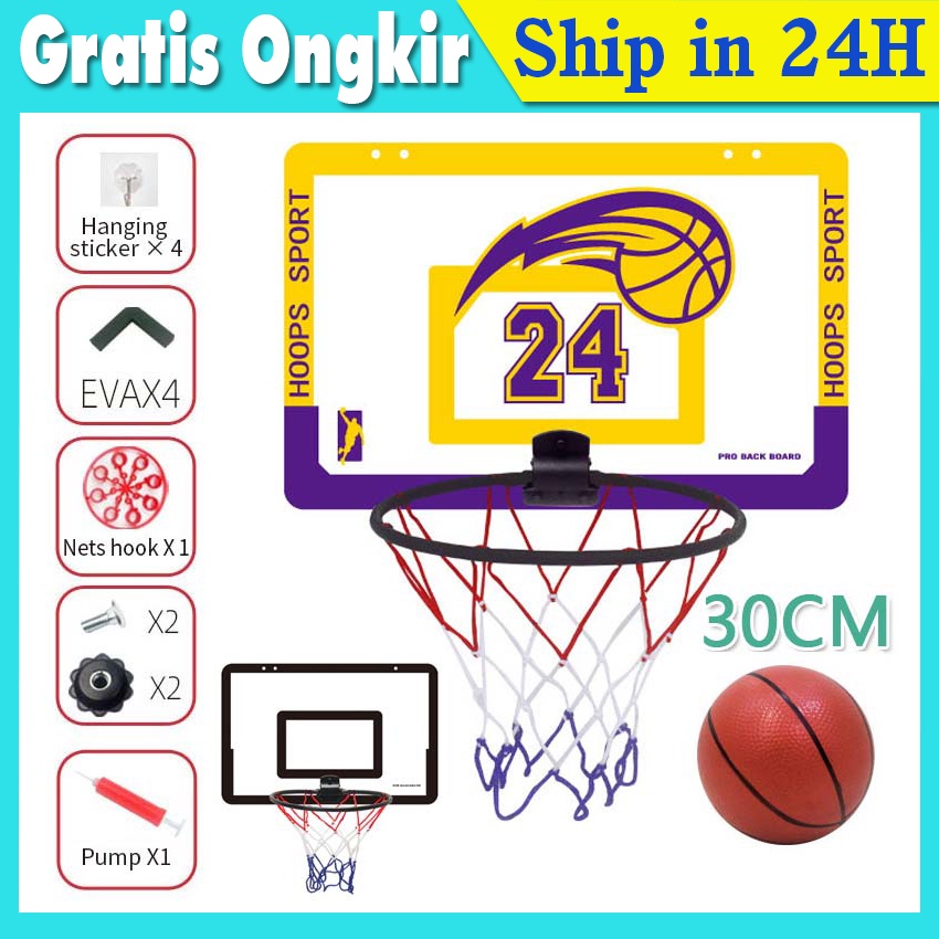 Jual "Basketball Hoop Papan Ring Basket Besi Portable Acrylic + Bola ...