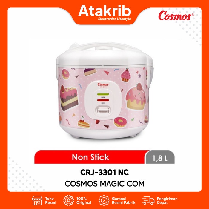 Jual COSMOS MAGIC COM CRJ-3301 NC Kapasitas 1.8 Liter | Shopee Indonesia