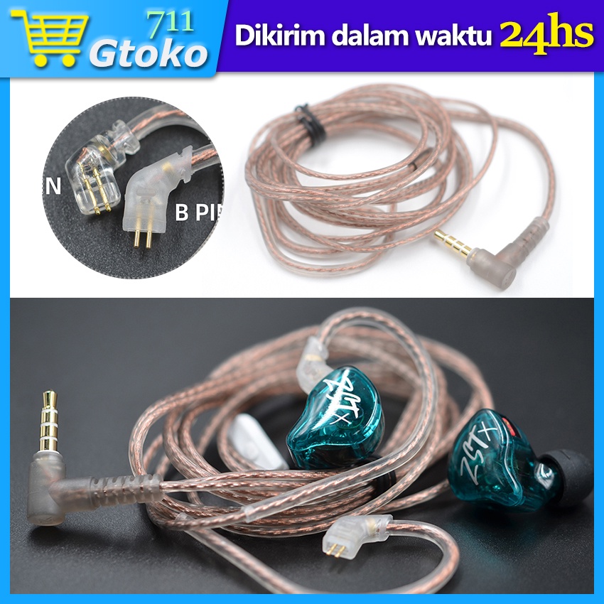 Jual Kabel Kz Cable Kz Copper Dengan Mic Type B / Type C Untuk Earphone ...