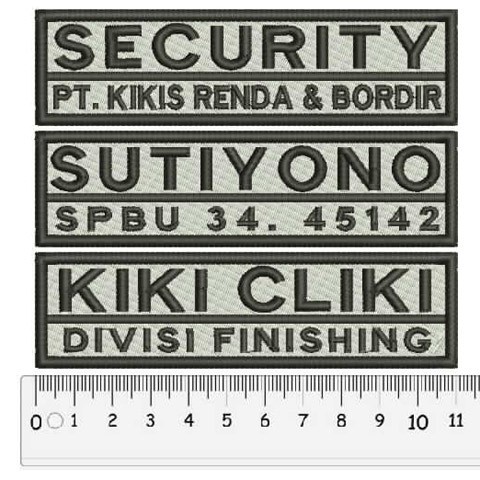 Jual Bordir BORDIR NAMA, BORDIR SATPAM, BORDIR PAPAN NAMA, BORDIR ...