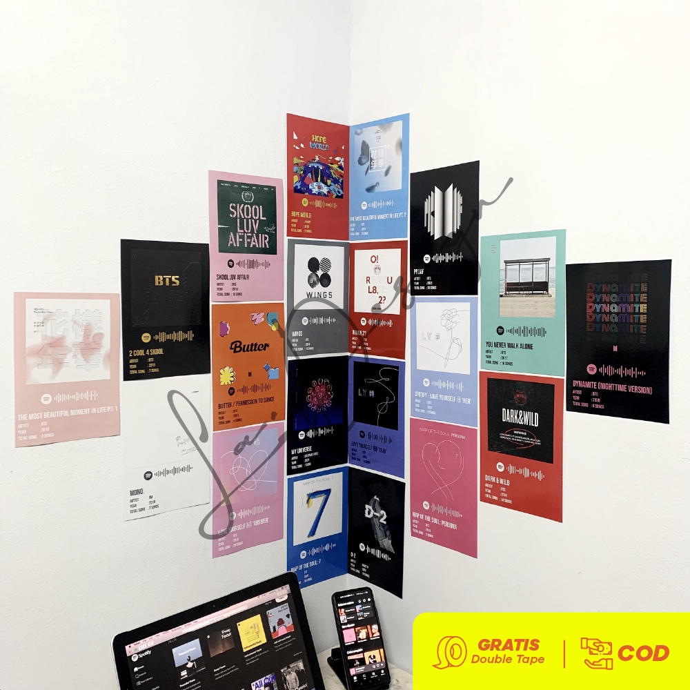 Jual Poster Album Musik Kpop BTS Spotify - Album Lagu Kpop BTS A5 [ISI ...