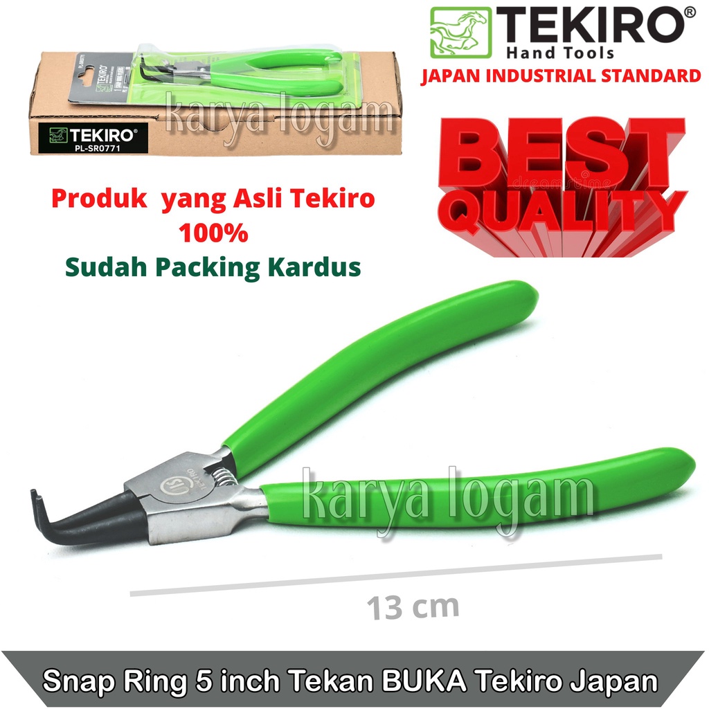 Jual Tang Snap Ring bengkok TEKIRO 5 Inchi | Shopee Indonesia