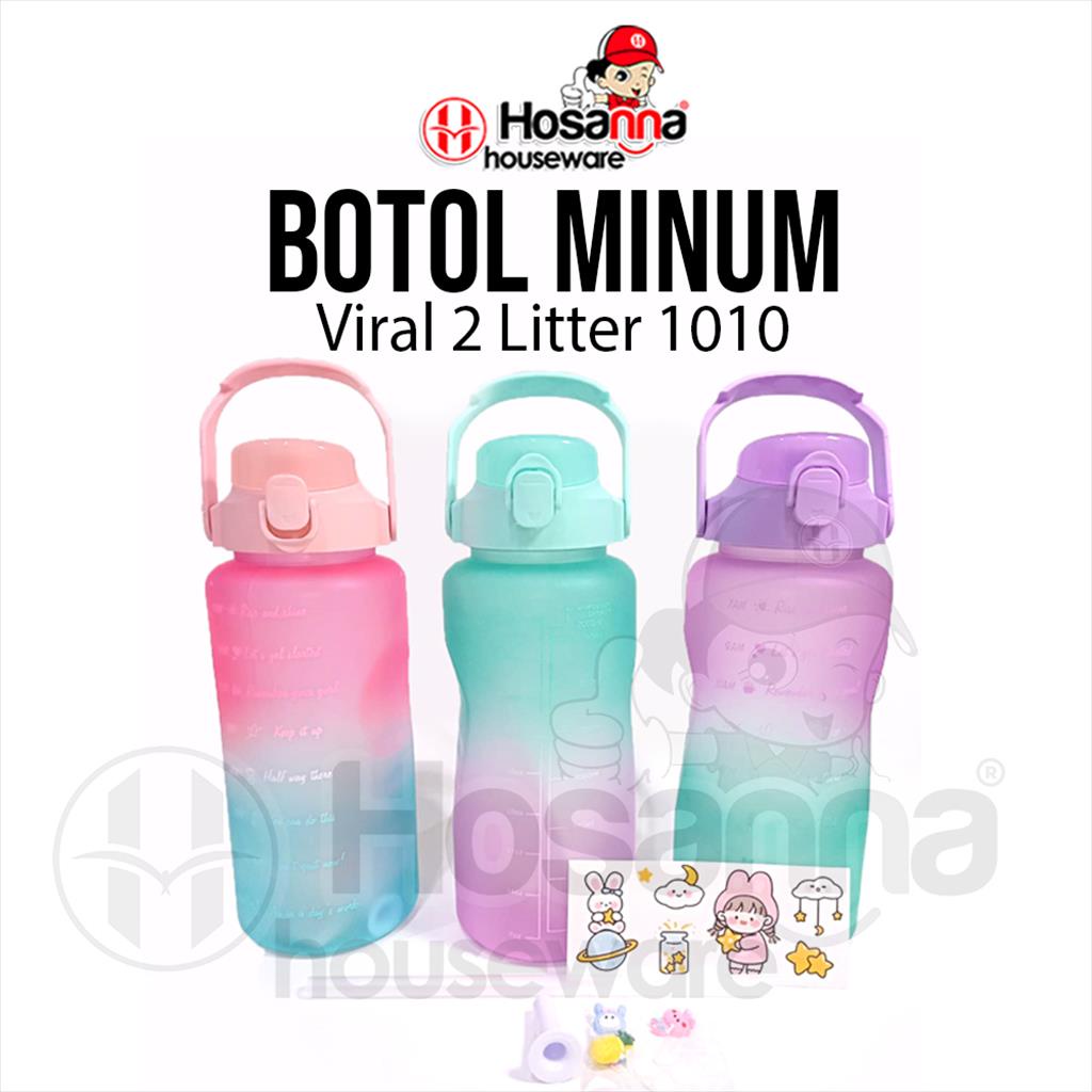 Jual Botol Minum Viral 2 Liter / Botol Motivasi 1010 | Shopee Indonesia
