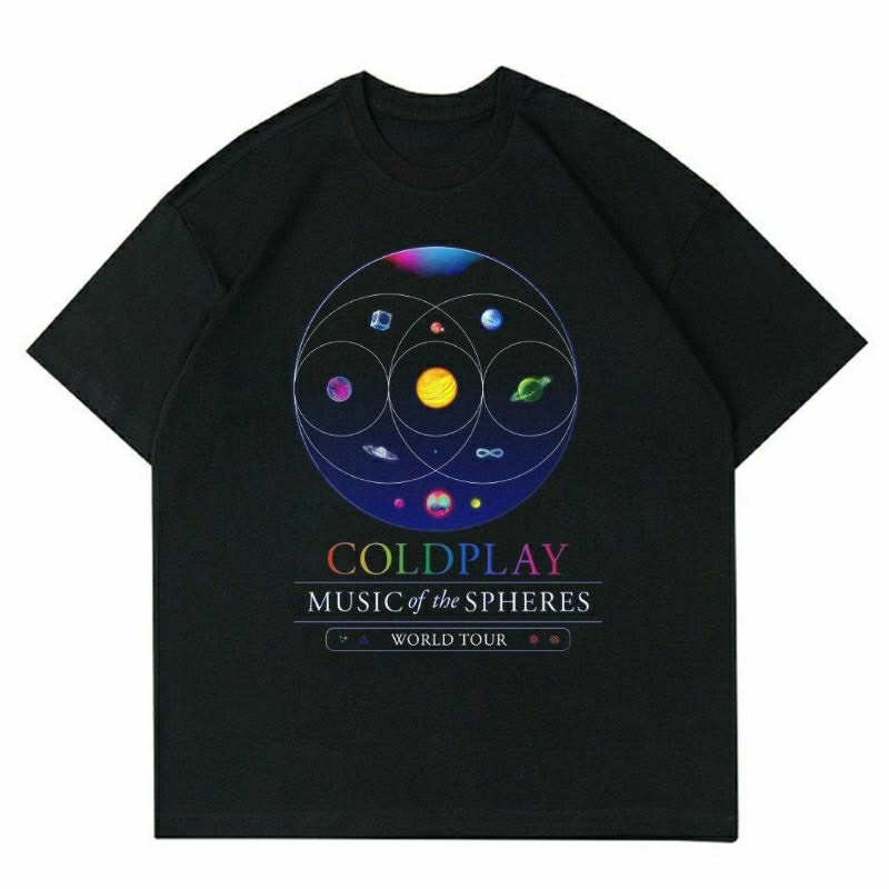 Jual BAJU COLDPLAY " WORLD TOUR " | T-SHIRT COLDPLAY WORLD TOUR BLACK ...