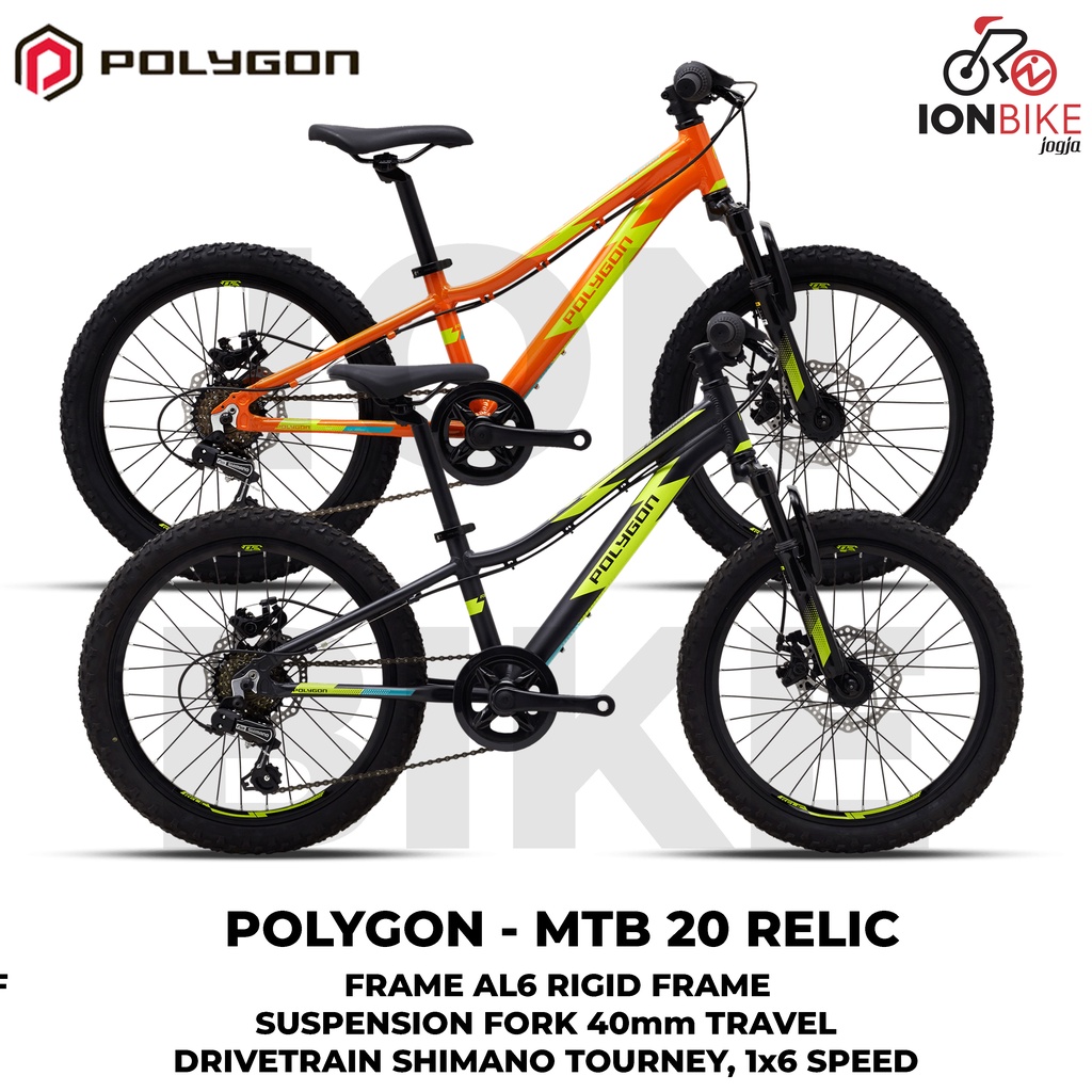 Jual Sepeda MTB Anak 20 Inch Polygon Relic Frame Alloy Ringan Terbaru ...