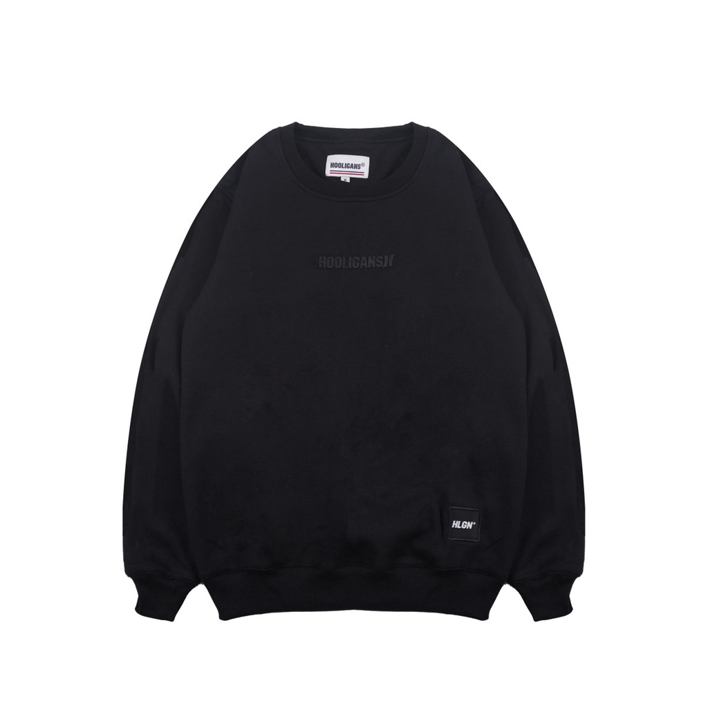 Jual HOOLIGANS Sweater Crewneck Bold Visione - Black | Shopee Indonesia