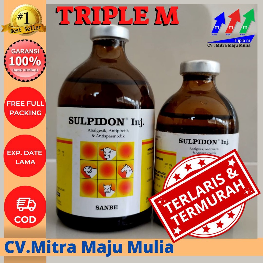 Jual SULPIDON 50 ml & 100 ml SANBE - Obat Pereda Sakit Hewan Analgesik ...