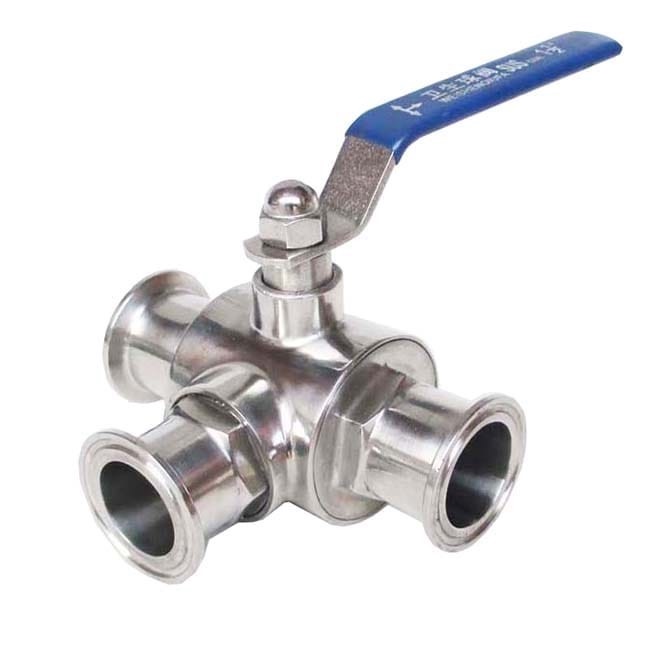 Jual Ball Valve Sanitary 3/4" Inch Stainless 316 / Stop Kran 3 Arah ...