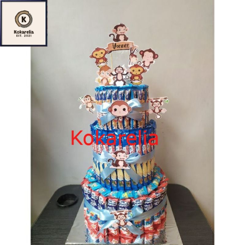 Jual snack tower ultah/snak ultah viral/snacl ultah murah | Shopee ...