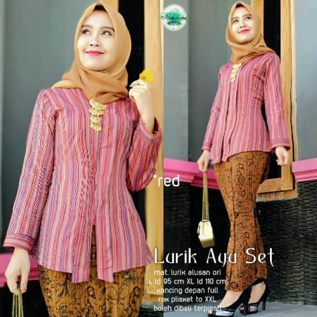 Jual Kebaya dan Sorjan Kebaya Lurik Ayu set Lurik | Shopee Indonesia