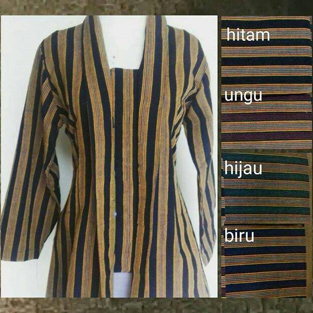 Jual Kebaya dan Sorjan Lurik Kebaya Tenun Lurik Lurik | Shopee Indonesia