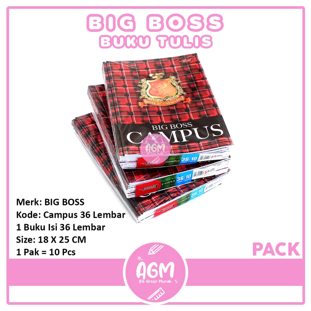 Jual Big Boss - Buku Tulis /Campus 36 lembar - Pack | Shopee Indonesia