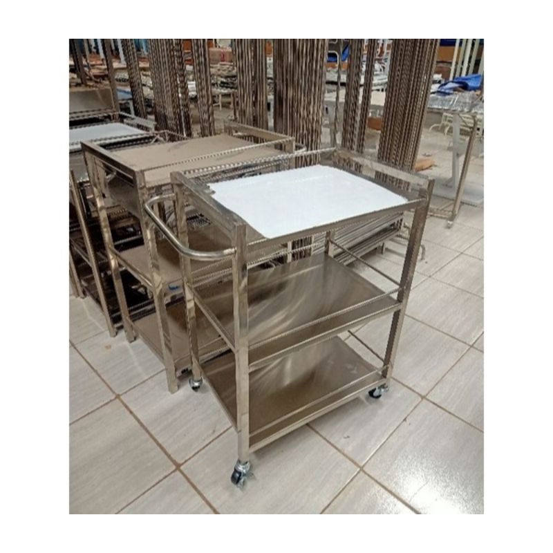 Jual Troli Instrumen 3 Susun | Trolley Instrument 3 Rak | Trolly ...