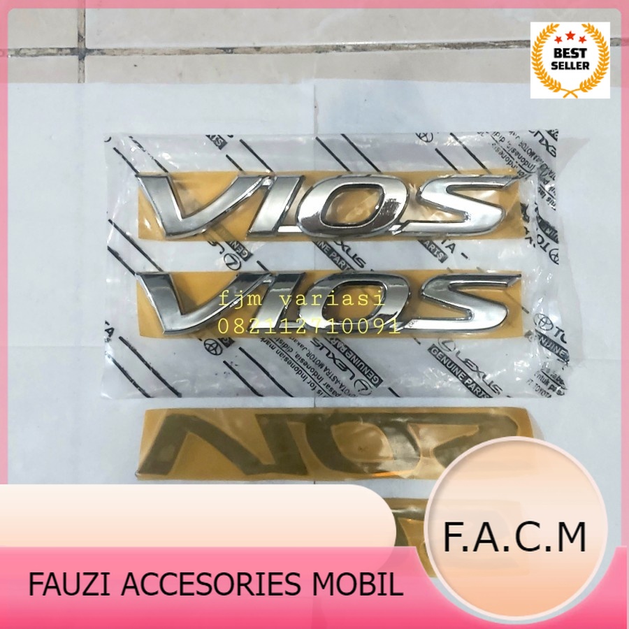 Jual EMBLEM LOGO MEREK TULISAN VIOS TOYOTA VIOS ORIGINAL ASLI | Shopee ...