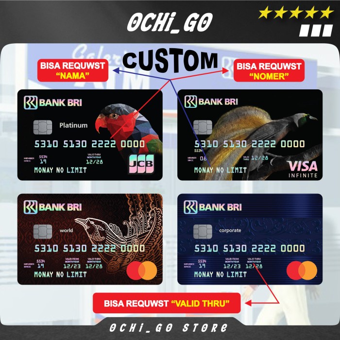 Jual Stiker Atm Garskin Skin Card Custom Bank BRI Sticker Kartu Atm Bca ...