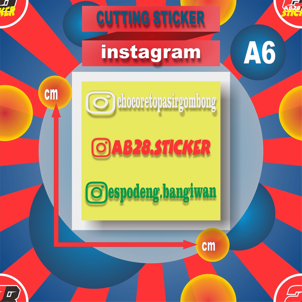 Jual STIKER CUTTING CUTING STICKER NAMA CUSTOM LOGO AKUN INSTAGRAM ...