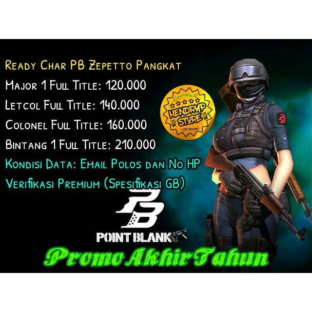 Jual Char PB Zepetto Pangkat Major 1, Letcol, Colonel dan Bintang 1 ...