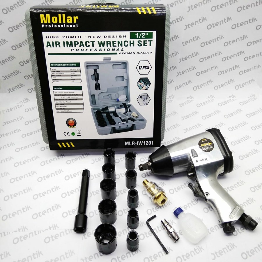 Jual MOLLAR AIR IMPACT WRENCH TOOL SET 1/2" - IMPACT SOCKET SQUARE 1/2 ...