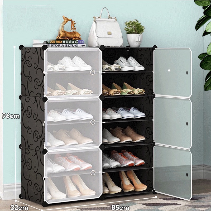 Jual HOMIX Rak Sepatu Tertutup Shoe Box Storage Anti Debu 4/6/8 Layer ...