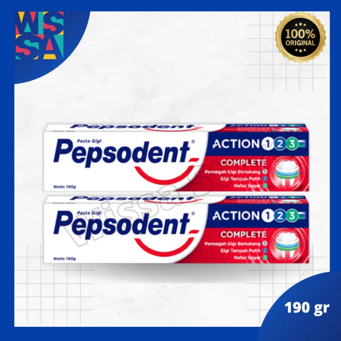 Jual Pepsodent Pasta Gigi Action 123 Complete Anti Bacterial Bakteri ...
