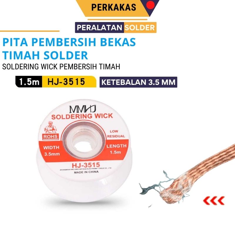 Jual MMHJ Soldering Wick Pita Pembersih Timah Desoldering 3.5mm 1.5m ...