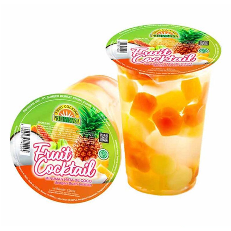Jual (kirim instant) Prima Rasa Fruit Cocktail Cup 220 ml minuman nata ...