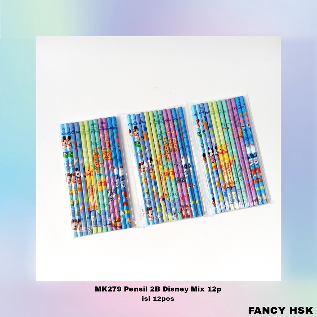 Jual PENSIL 2B DISNEY MIX 12PCS MK279 | Shopee Indonesia