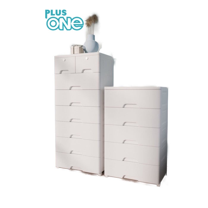 Jual Plus One - Lemari Plastik Roda Laci Atas - 3 4 5 6 7 Susun /Anak ...