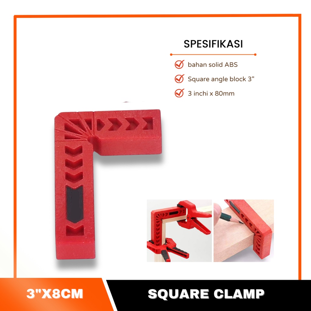 Jual Square Clamp 3 inch 80Mm Jepitan Klem Kayu Clamping Square Siku ...