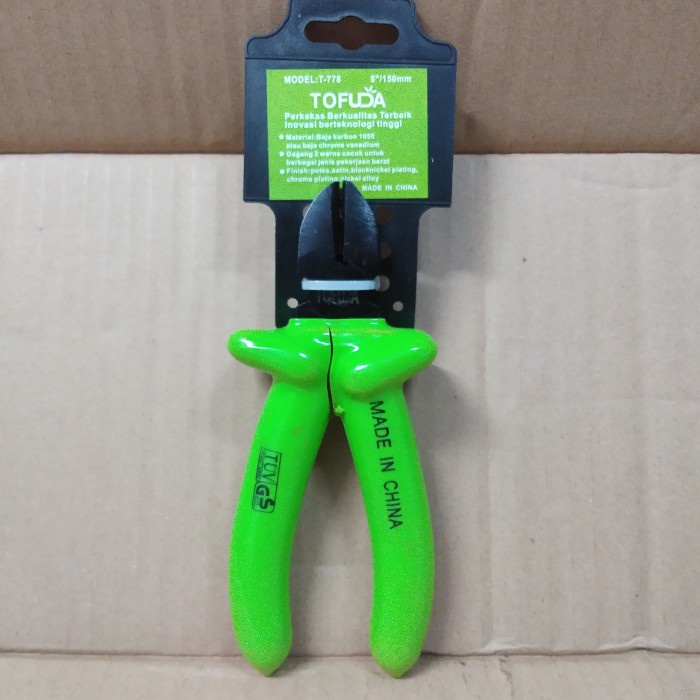 Jual TANG POTONG KABEL KAWAT 6" INCH TOFUDA | Shopee Indonesia