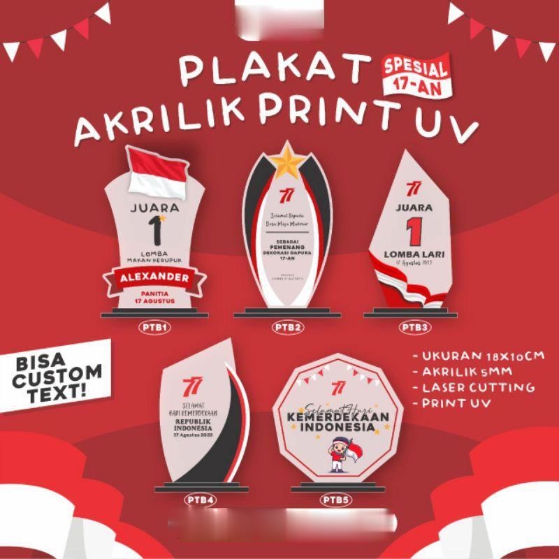 Jual PLAKAT AKRILIK SPESIAL KEMERDEKAAN / PIALA AGUSTUSAN HUT RI ...