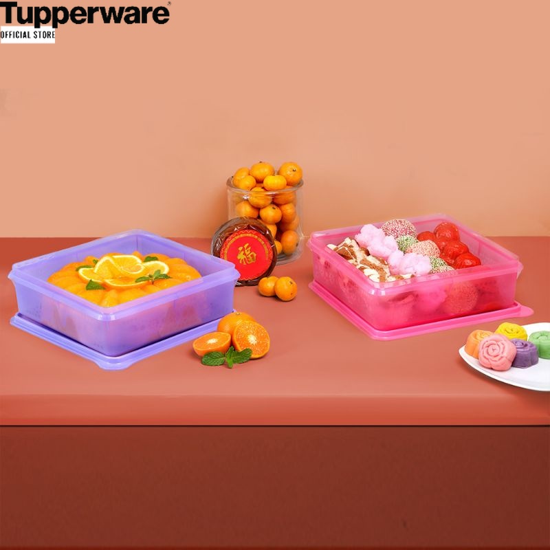 Jual TUPPERWARE WADAH KOTAK MAKANAN MULTIFUNGSI PLASTIK SNACK STOR 2 ...