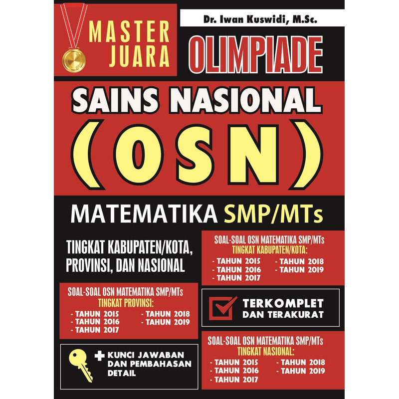 Jual Master Juara Olimpiade Sains Nasional (OSN) Matematika SMP/MTs - Dr. Iwan Kuswidi, M.Sc ...