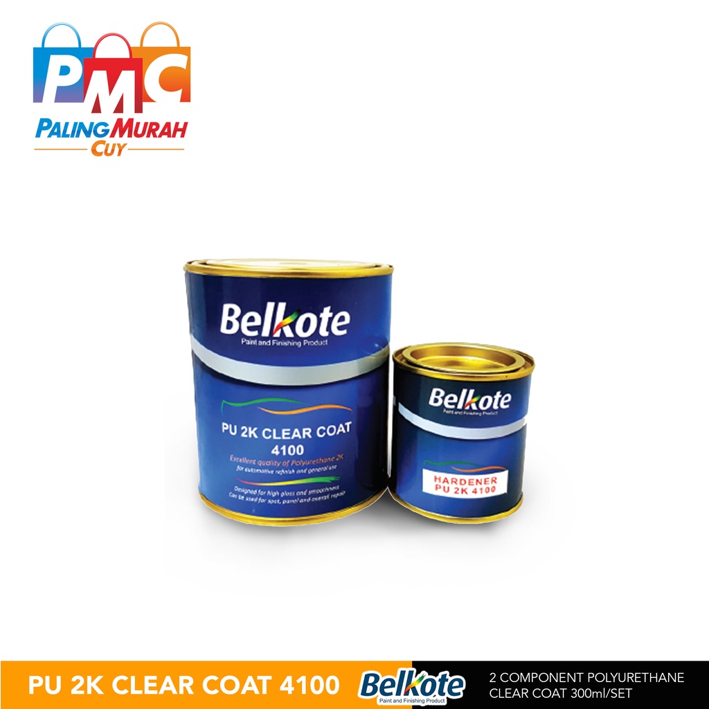 Jual Clear / Pernis Belkote PU 2K Clear Coat 4100 300ml | Shopee Indonesia