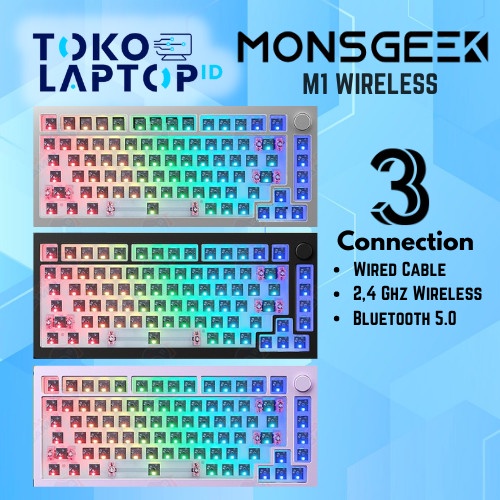 Jual Monsgeek M1 / M1W 3 Mode Connection Alumunium Case Mechanical ...