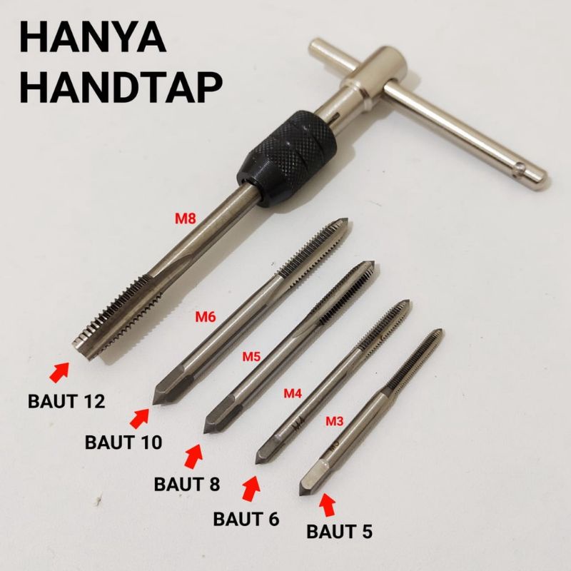Jual 10PCS - HAND TAP SET + MATA BOR SENAI DRAT BAUT PEMBUAT DERAT ULIR BAUD HANDTAP HANDTAB ...