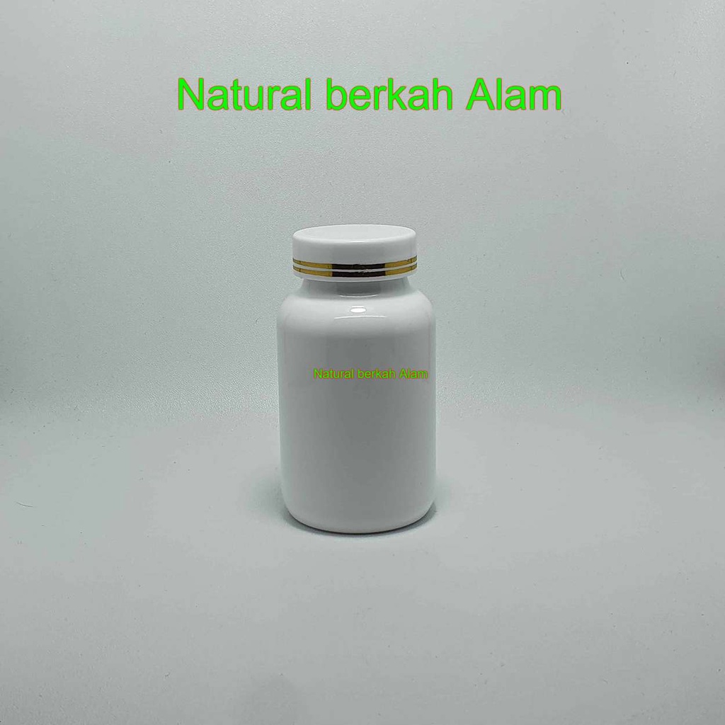 Jual Botol 135 ml Omega Putih Cap Polos List Garis / Botol Obat / Botol ...