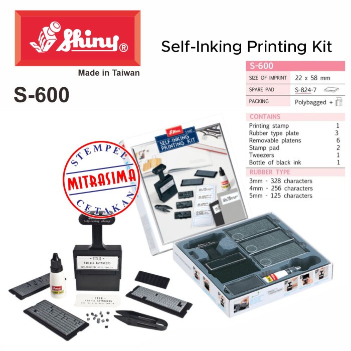 Jual Stempel Shiny S-600 ( bongkar pasang D-I-Y set S600 Tipe S 600 ...