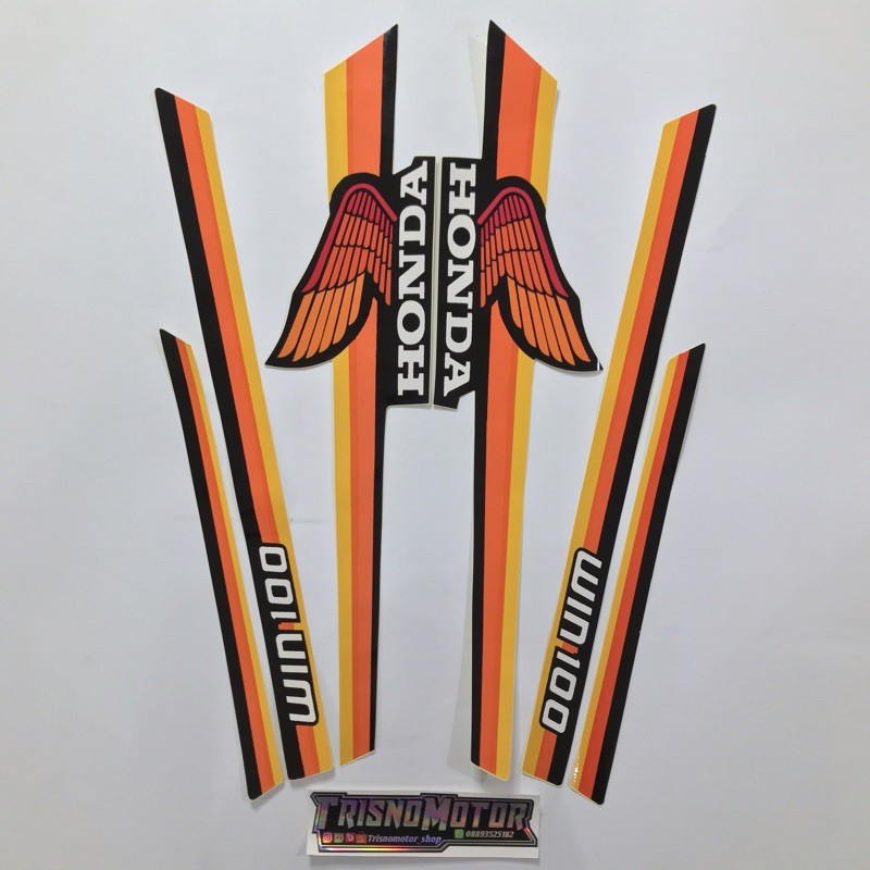 Jual Striping sticker stiker lis list polet body honda Win 100 custom ...