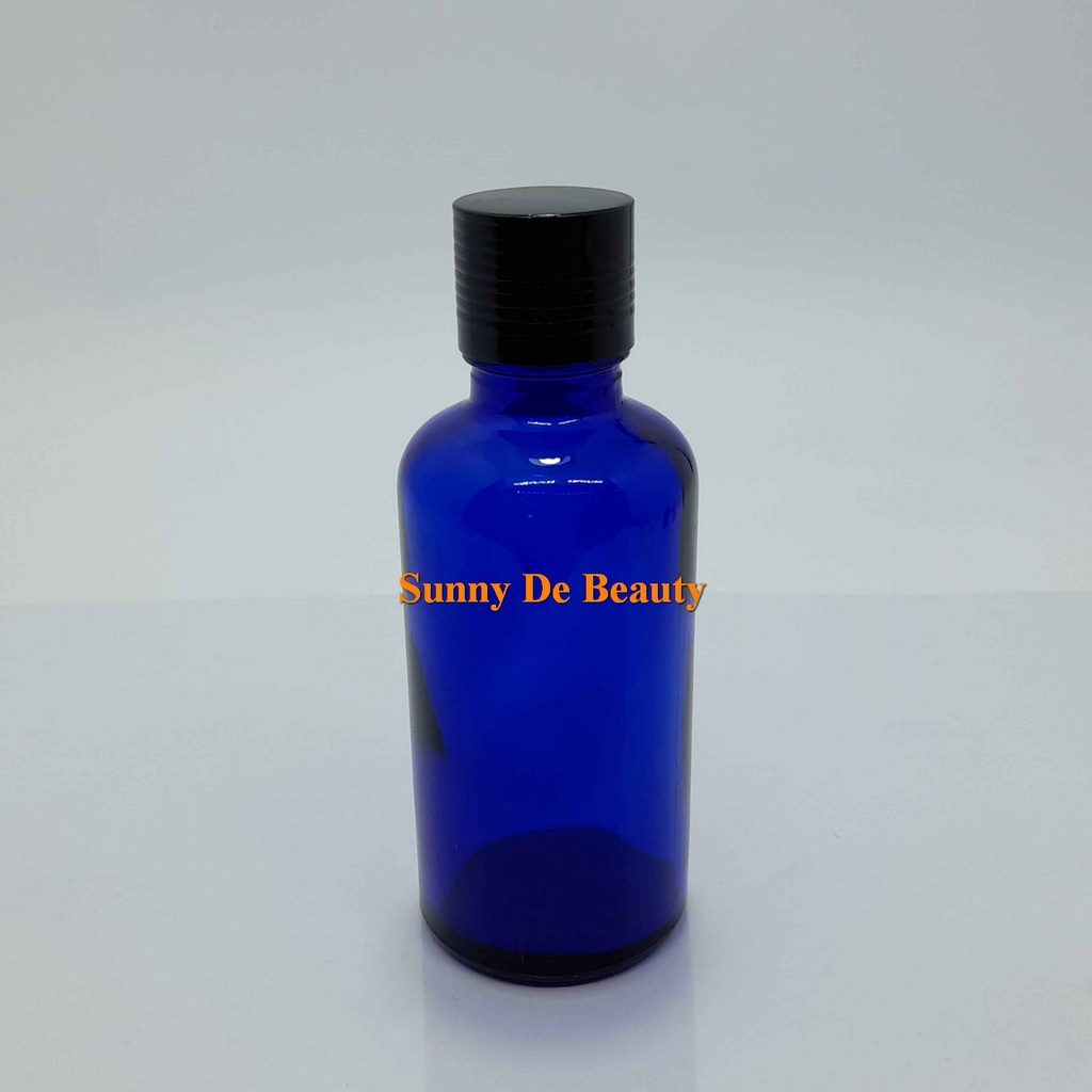 Jual Botol Kaca 50 ml Biru Original Br Tutup Drop Hitam Alumunium ...