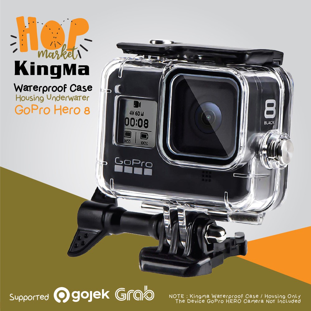 Jual KingMa HERO8 Waterproof Case 60M Underwater Housing for GoPro Hero 8 Black Original ...