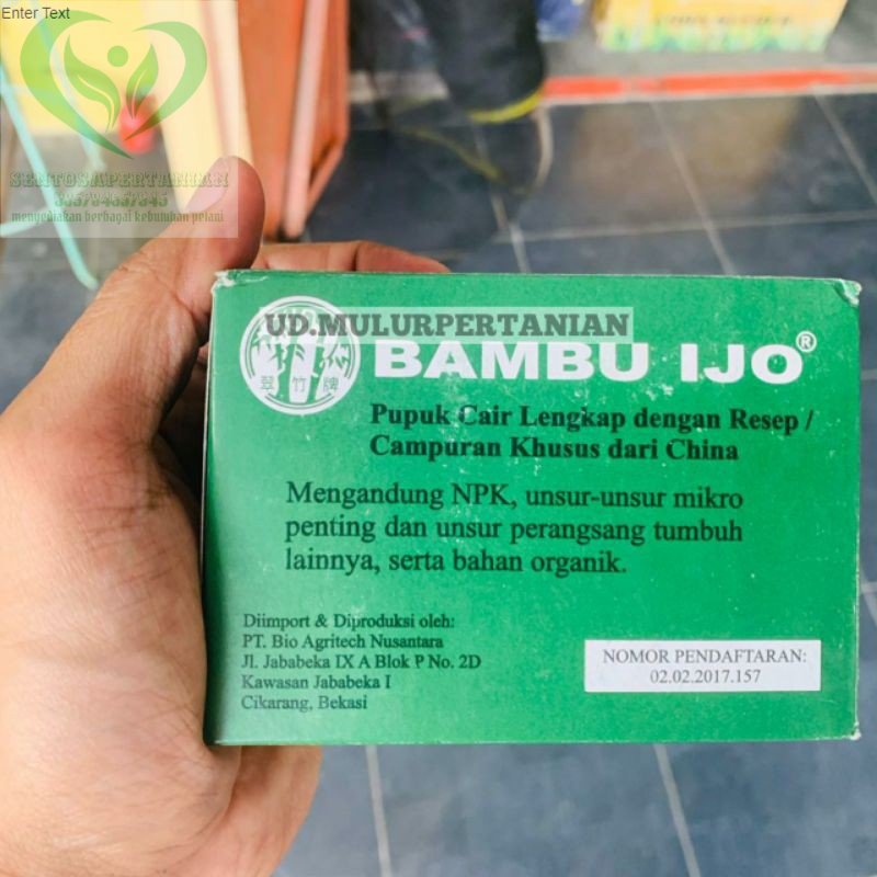 Jual Pupuk Cair Lengkap BAMBU IJO Mengandung NPK isi 12 ml dari Bio ...