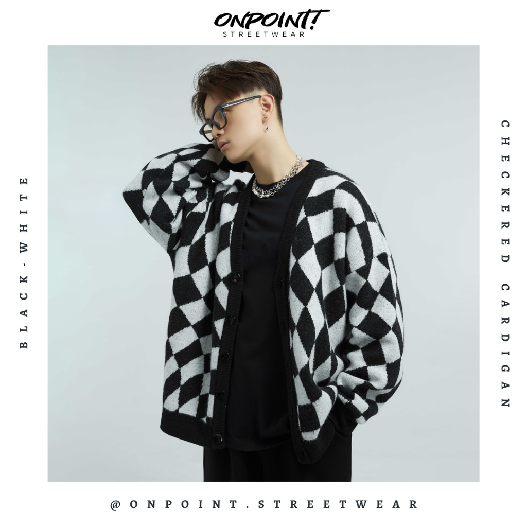 Jual Checkered cardigan - cardigan pria sweater pria pakaian fashion ...